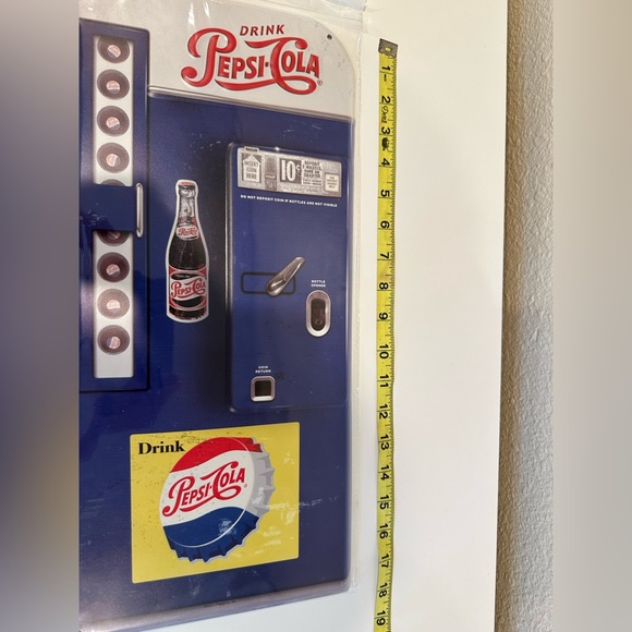 Pepsi | Wall Decor | Vintage Pepsi Soda Machine Metal Sign Retro Garage ...